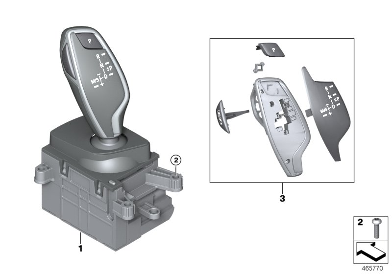 BMW Repair Kit F Gear Selector Switch Cover 61316817623 - LLLParts